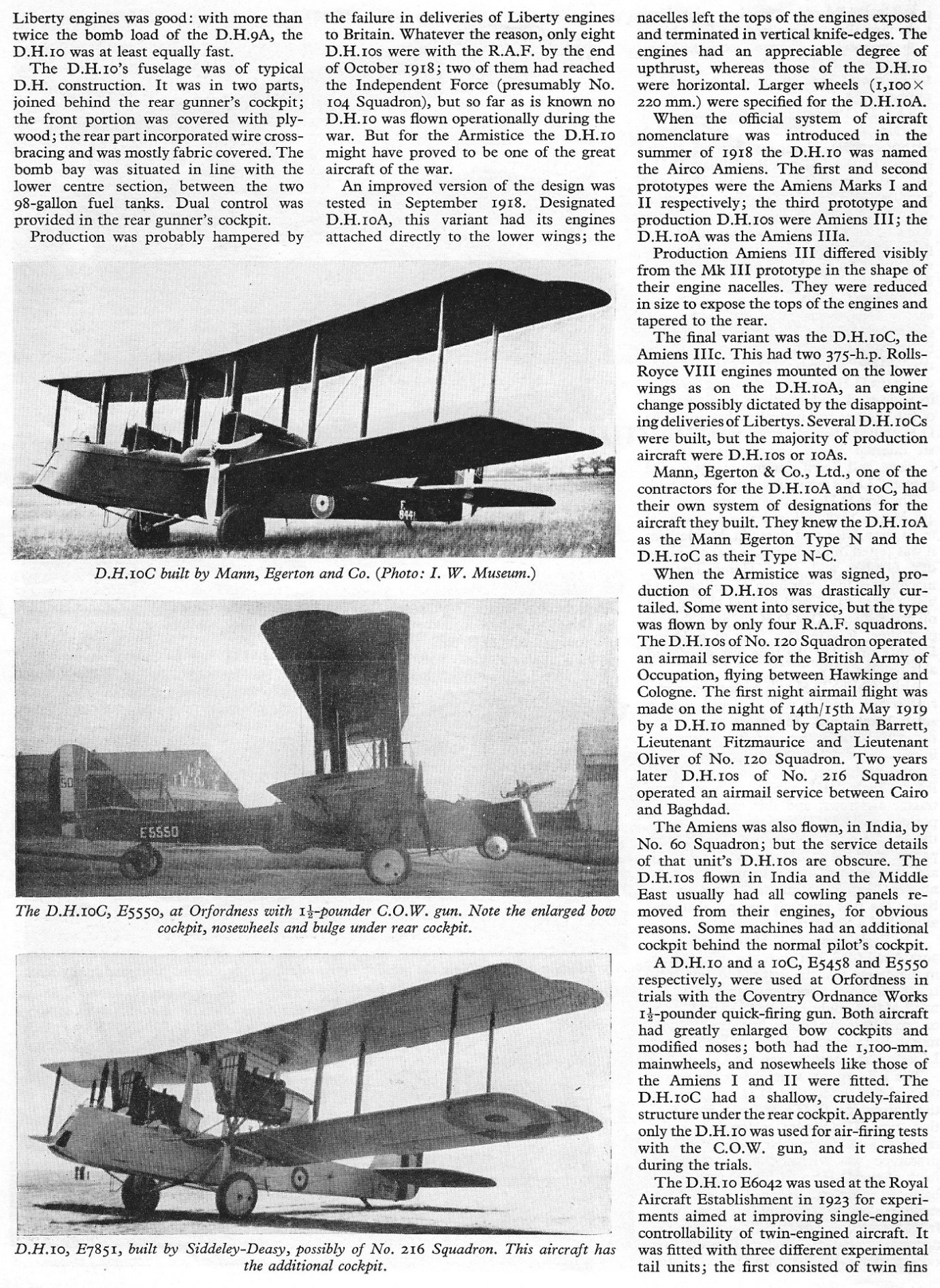 Airco DH 10 Amiens Article – All Aero