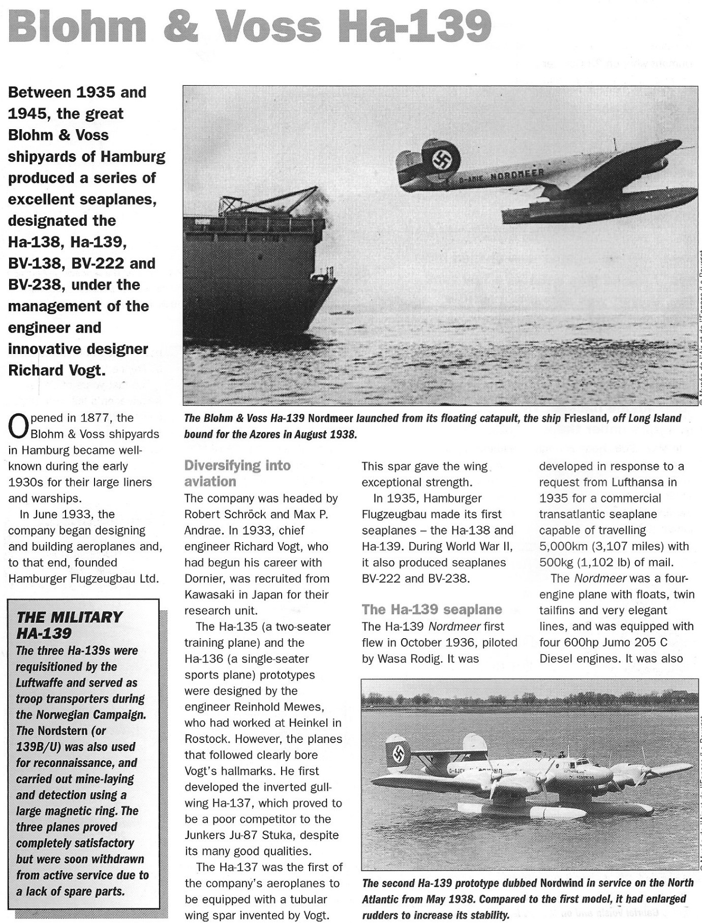 Blohm & Voss Ha.139 Article – All Aero