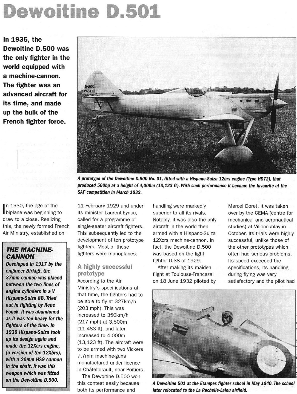 Dewoitine D.501 Article – All Aero