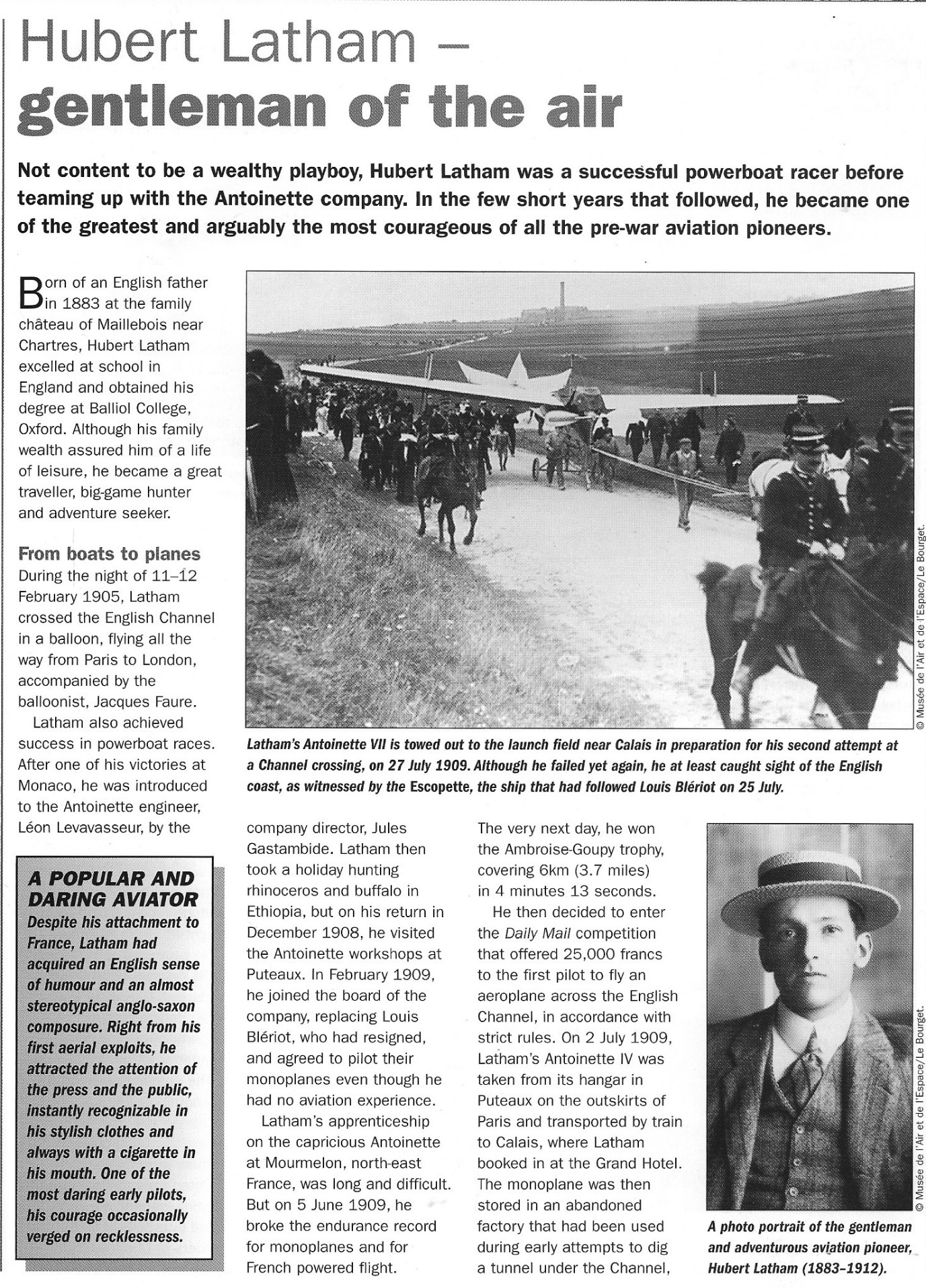 Latham, Hubert – Pioneer pilot – All Aero