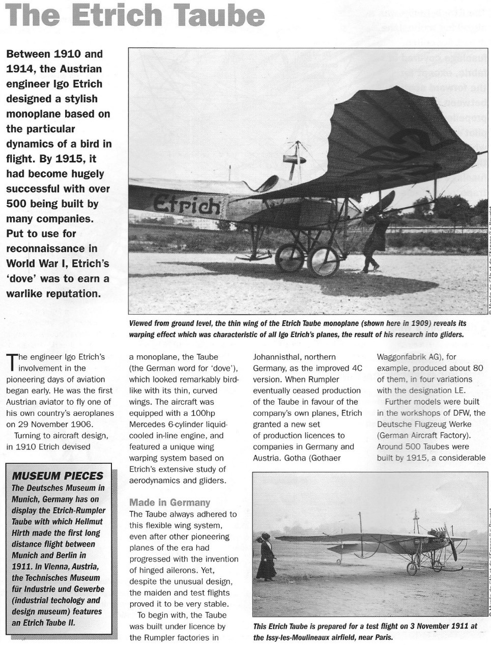 Etrich Taube Article – All Aero