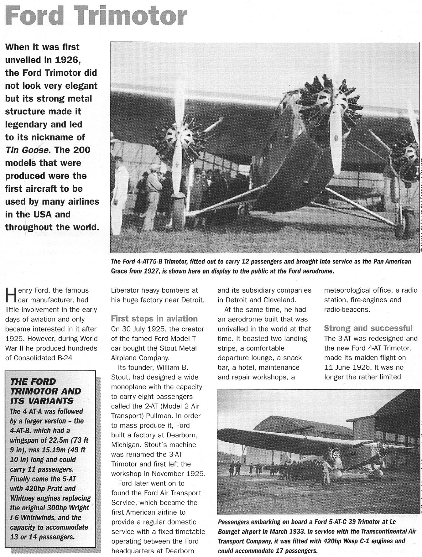 Ford Tri-motor Article – All Aero