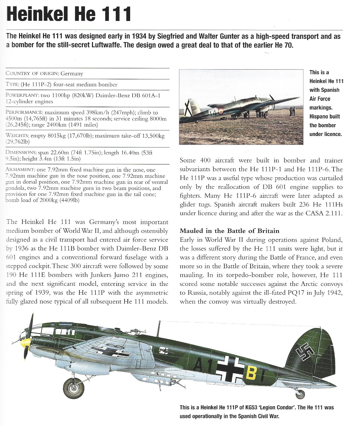 Heinkel He 111 Article – All Aero
