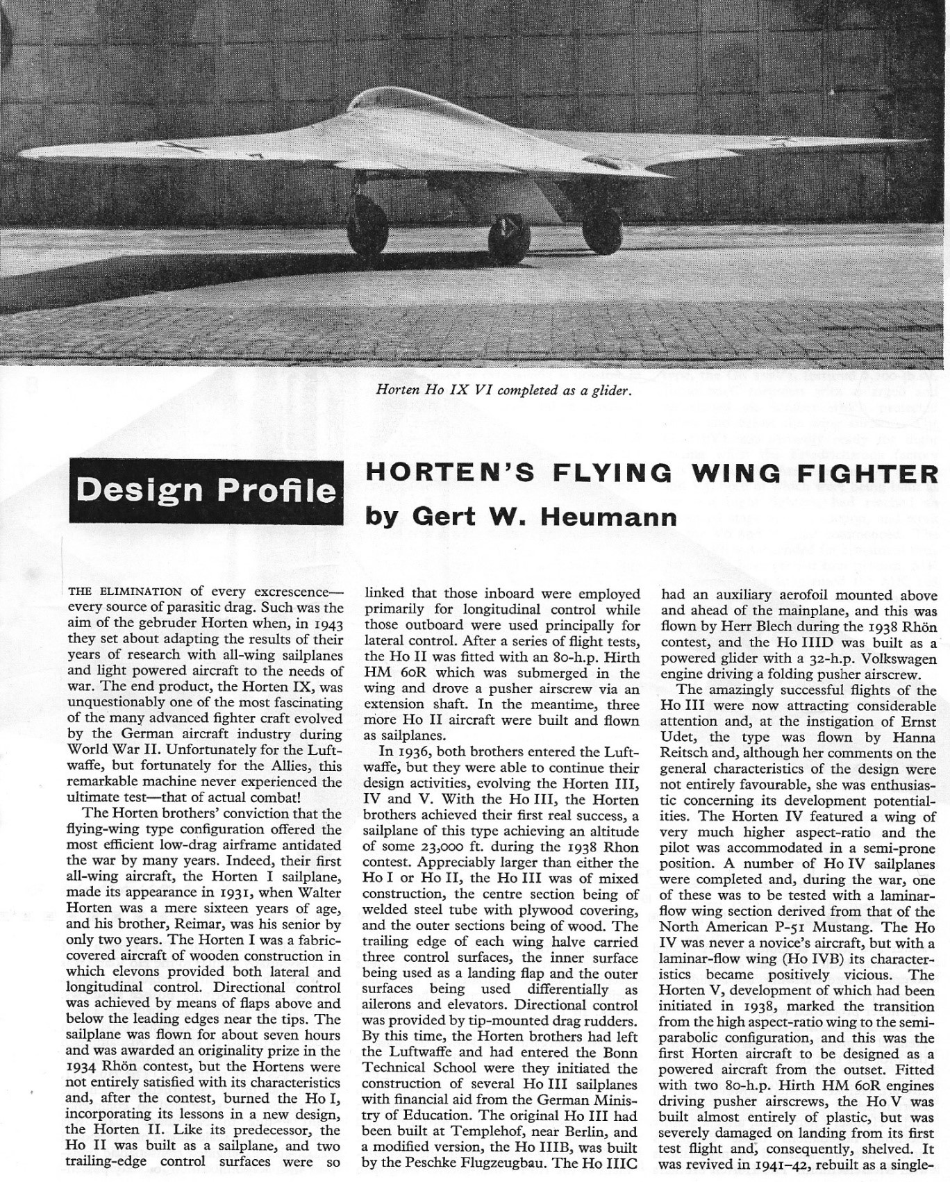 Horton IX V1 Article – All Aero
