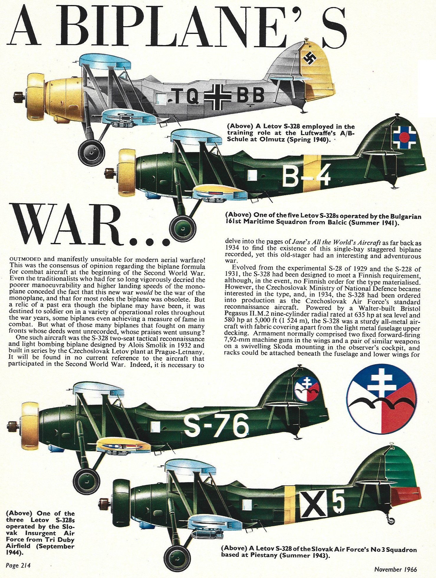 Letov S.328 Article – All Aero