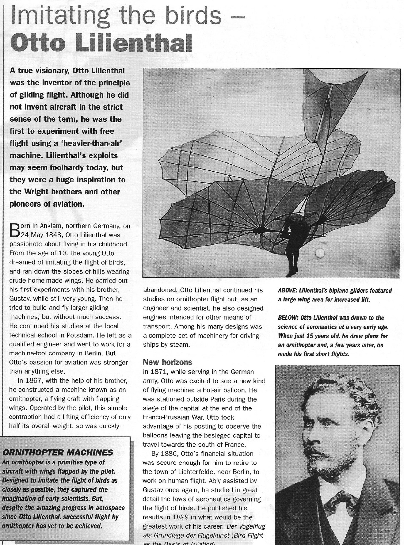Otto Lilienthal Article – All Aero