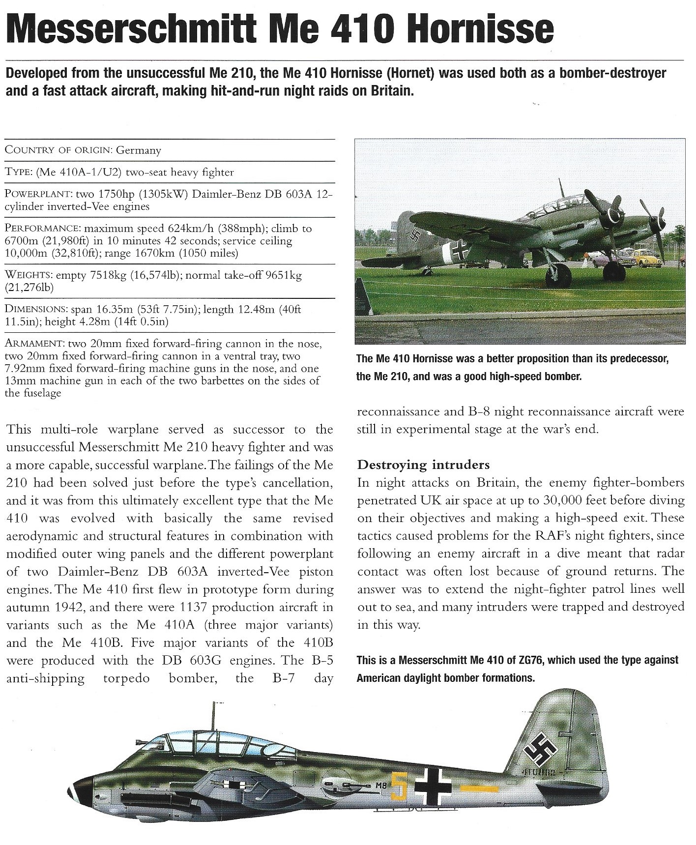 Messerschmitt Me 410 Hornet Article – All Aero