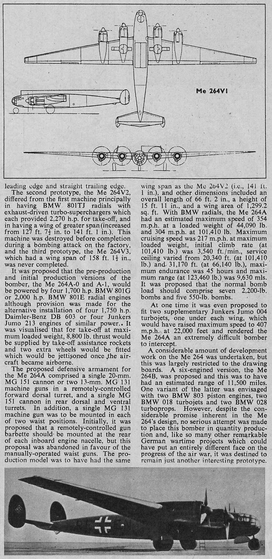 Messerschmitt Me-264 Article – All Aero