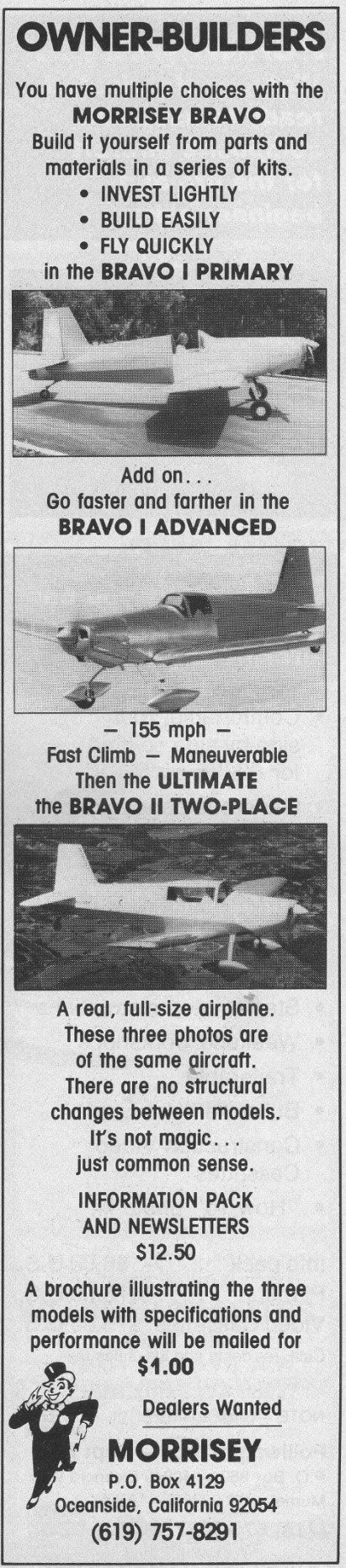 Morrisey OM-1 / OM-1-2 Bravo II – All Aero