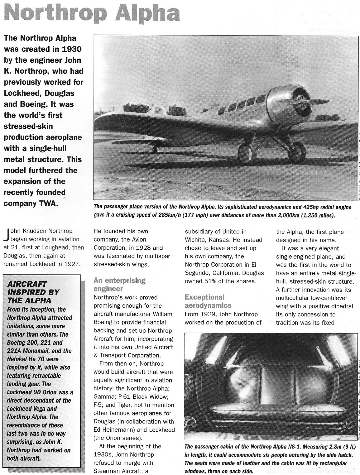 Northrop Alpha Article – All Aero