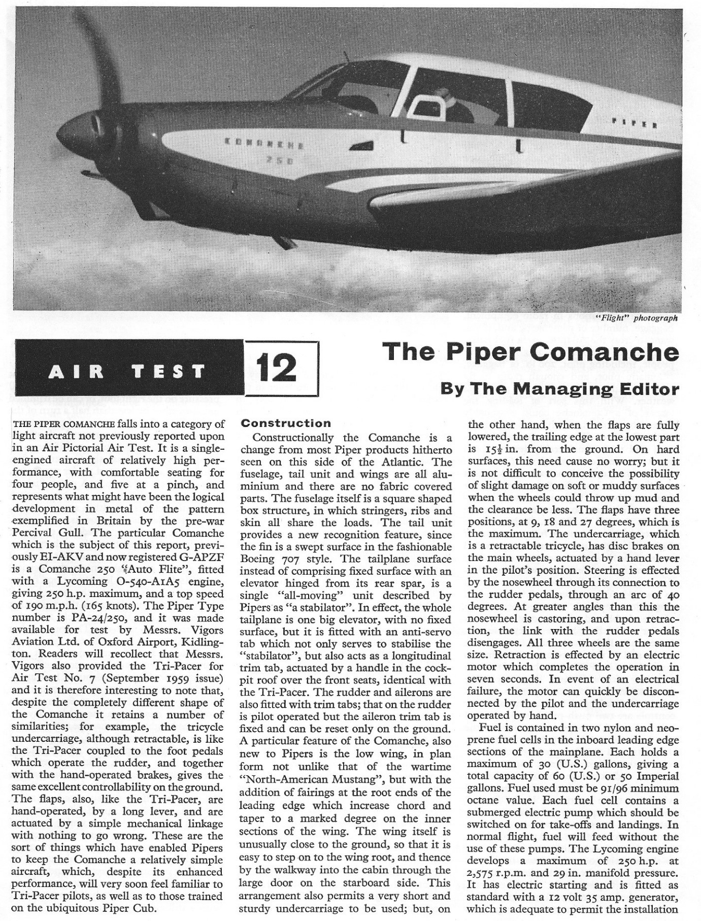 Piper PA-24 Air Test – All Aero