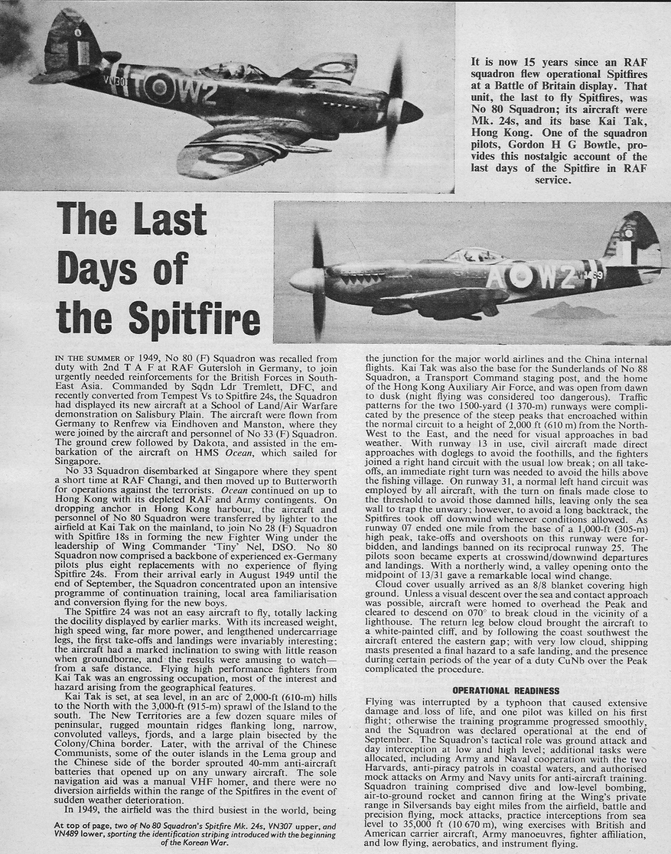 Spitfire Last Days Article – All Aero