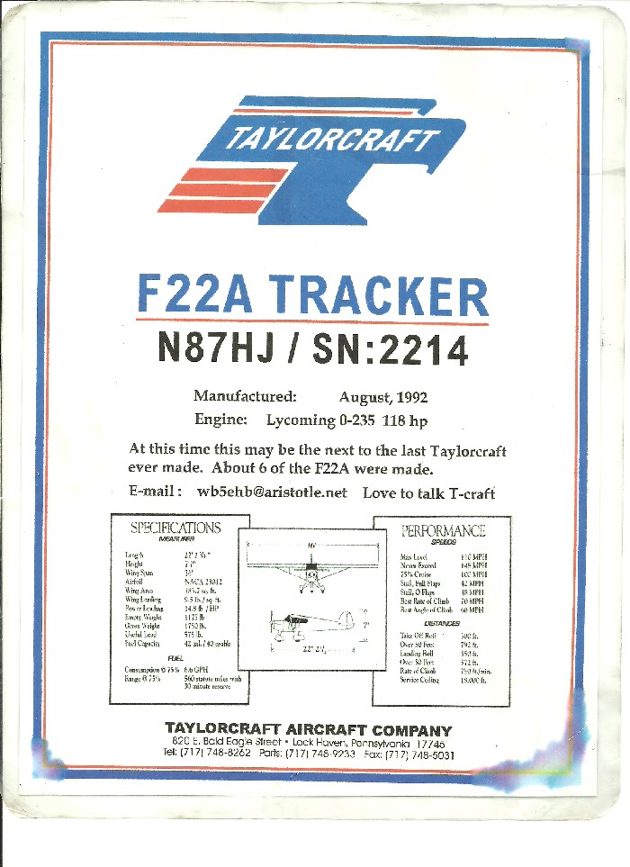 Taylorcraft F-22 – All Aero