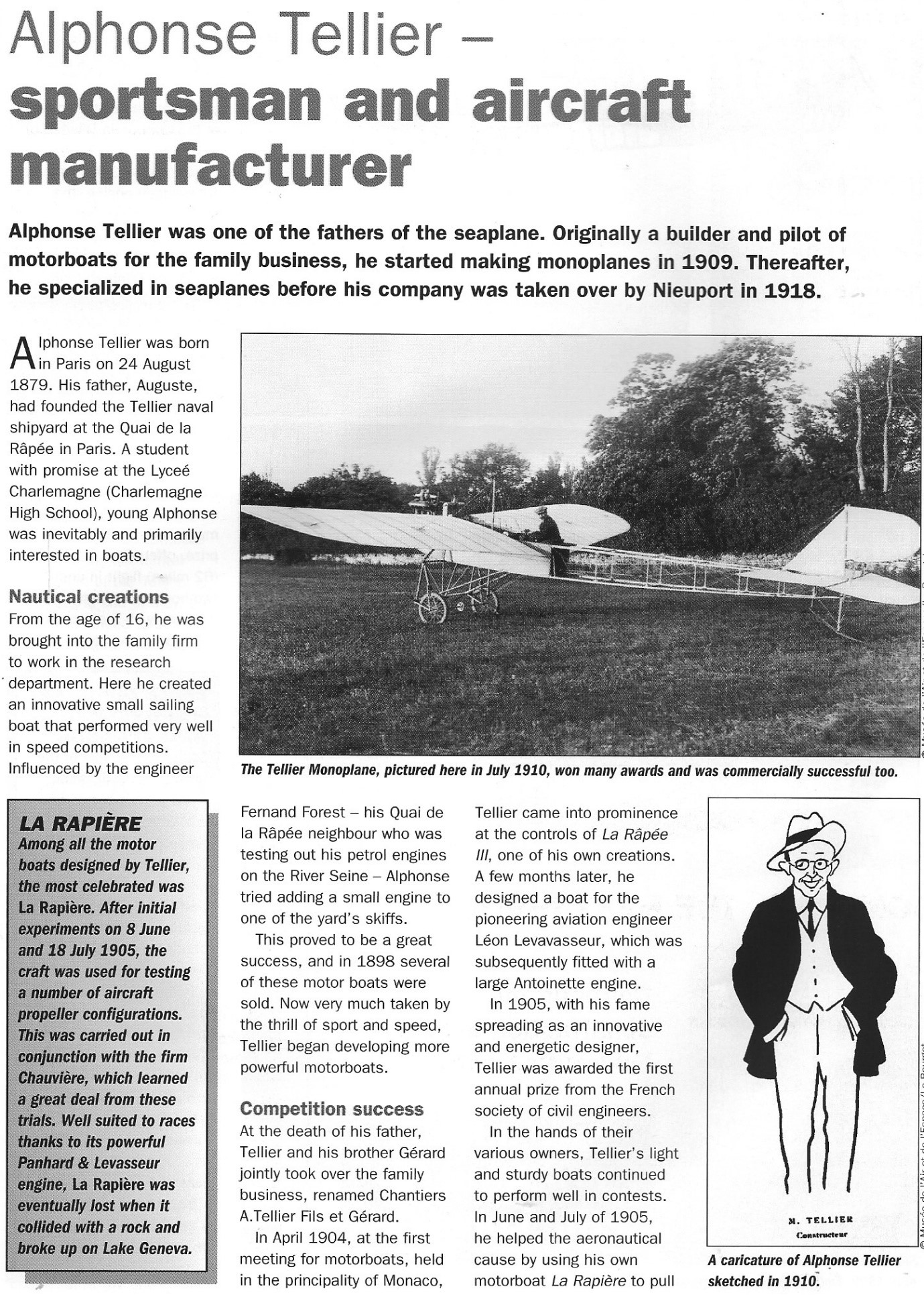 Alphonse Tellier Article – All Aero