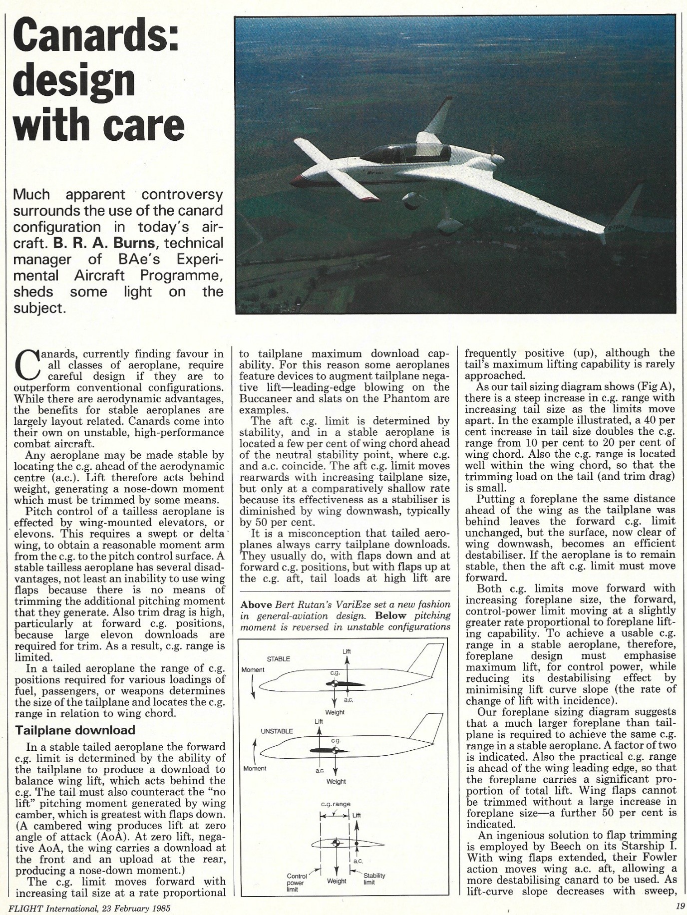 Canard Design – All Aero