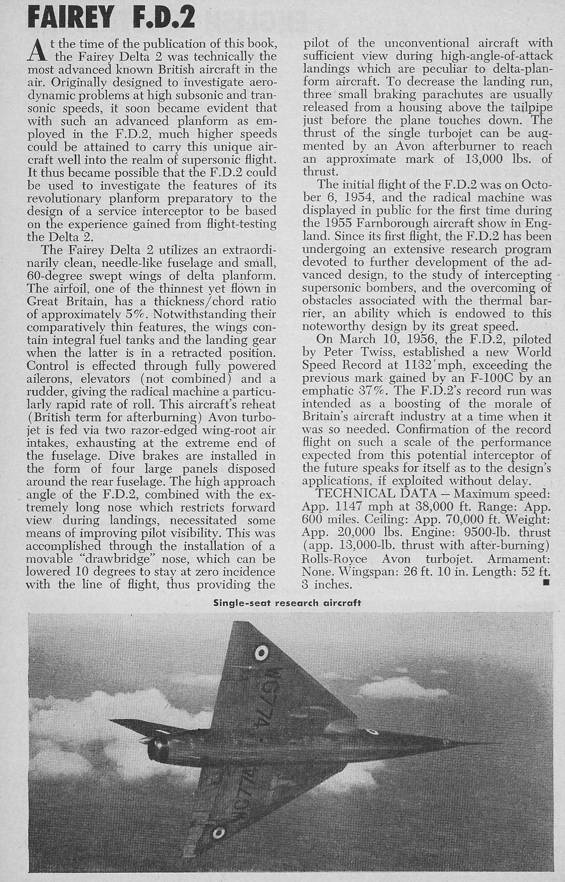 Fairey FD.2 Delta Article – All Aero