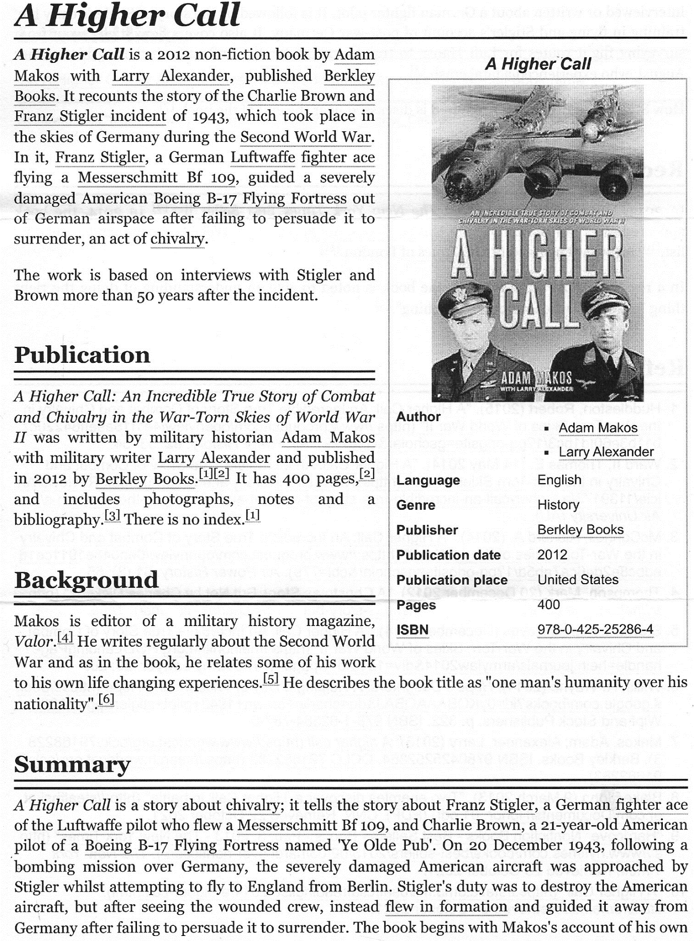 A Higher Call – B-17 Book review – All Aero