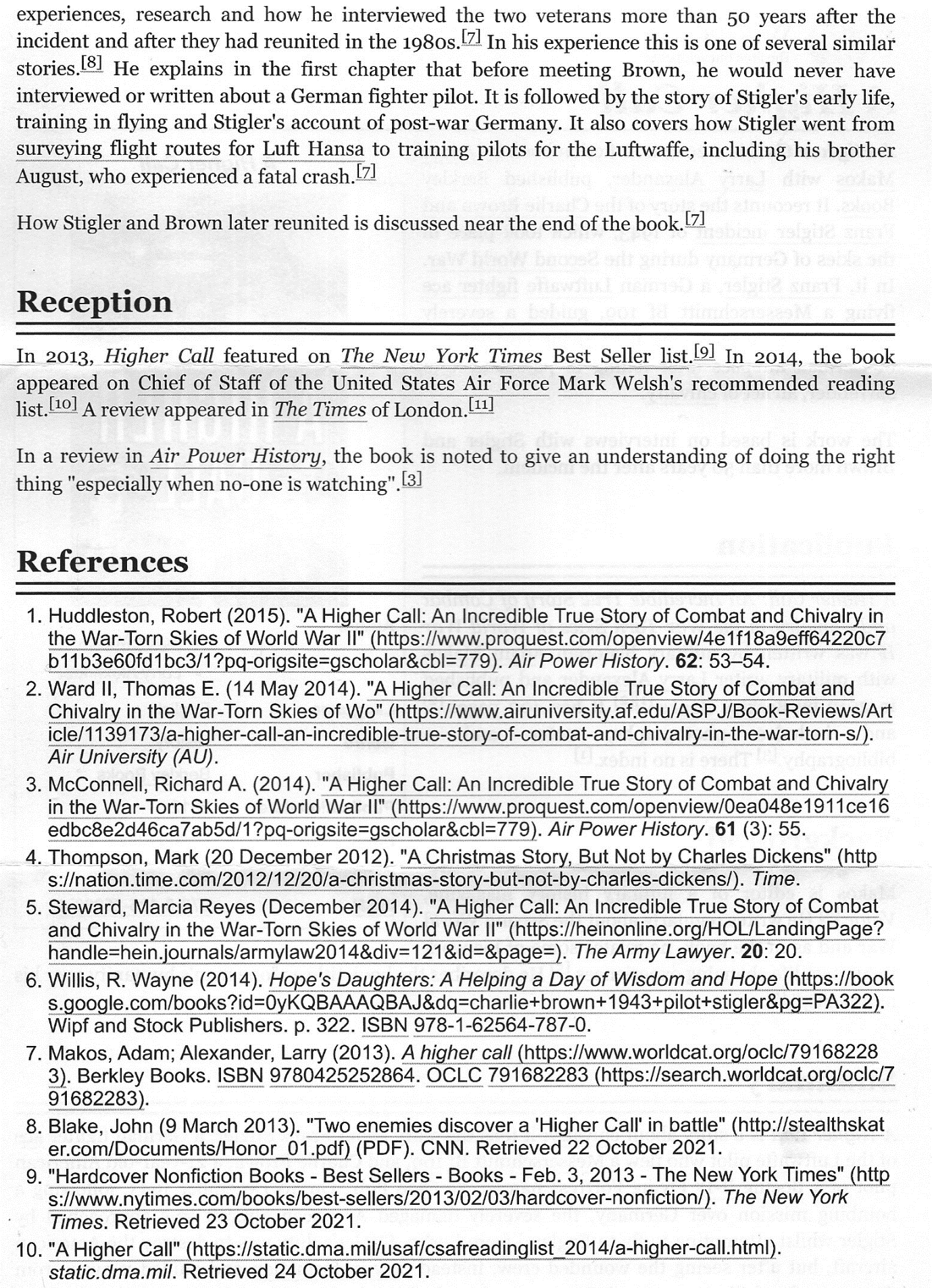 A Higher Call – B-17 Book review – All Aero