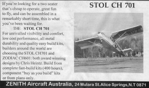 Zenair CH701 STOL – All Aero