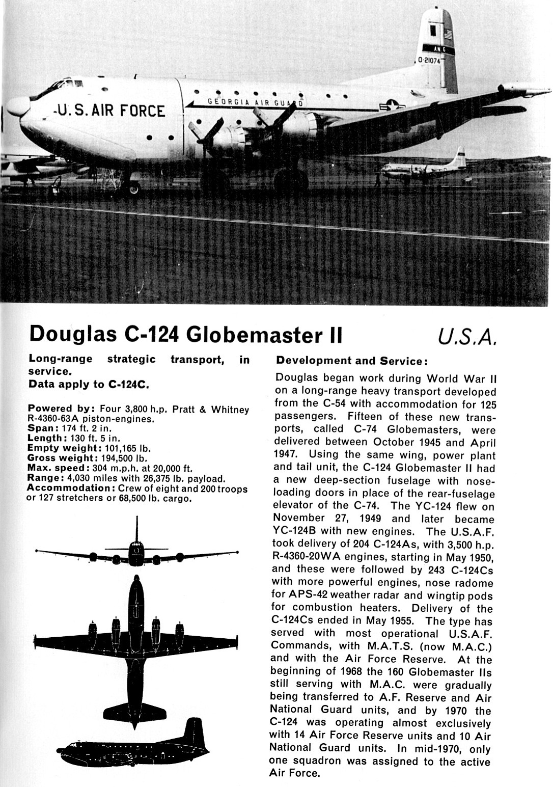 Douglas C-124 Globemaster II Article – All Aero
