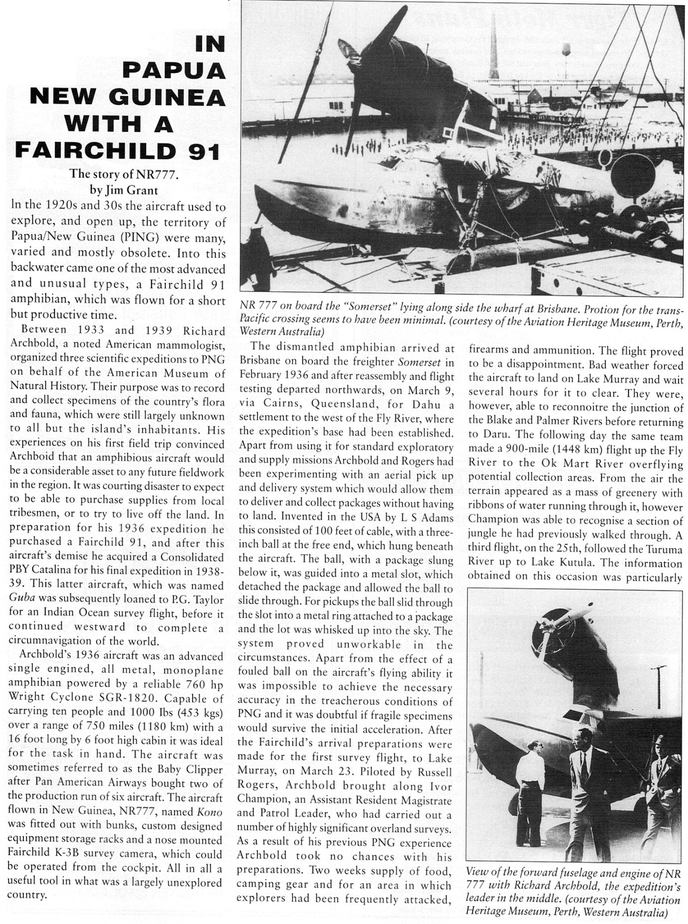 Fairchild 91 Baby Clipper Article – All Aero