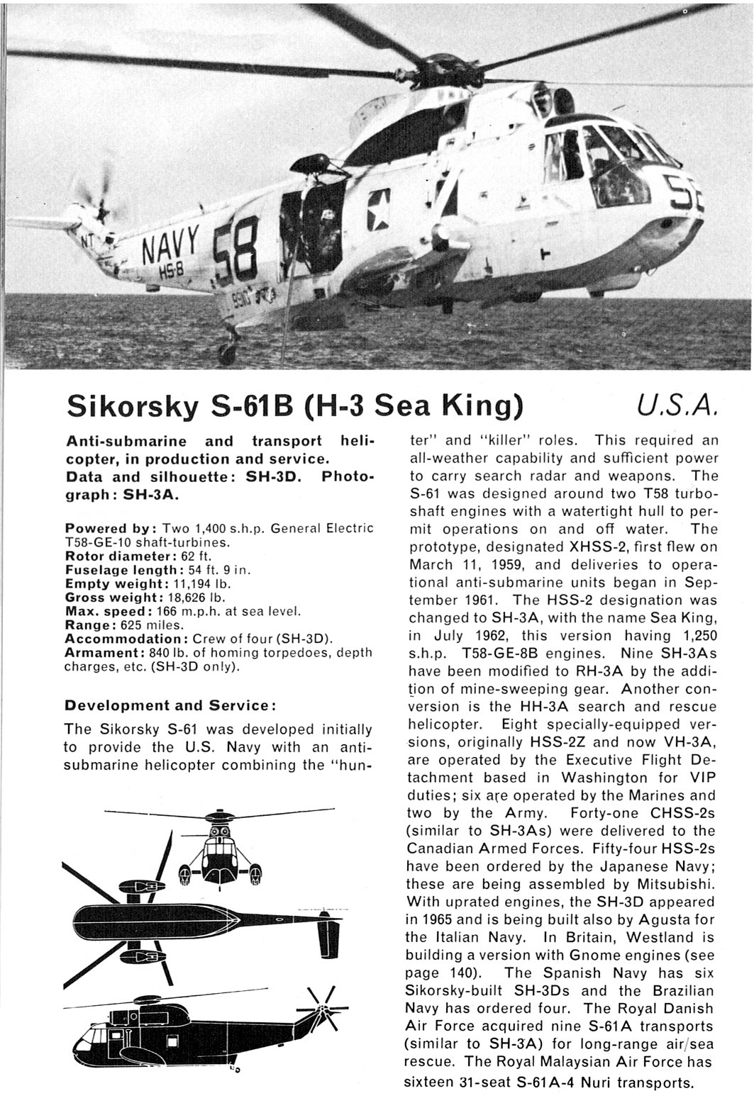 Sikorsky S-61 / Westland Sea King / Commando Article – All Aero