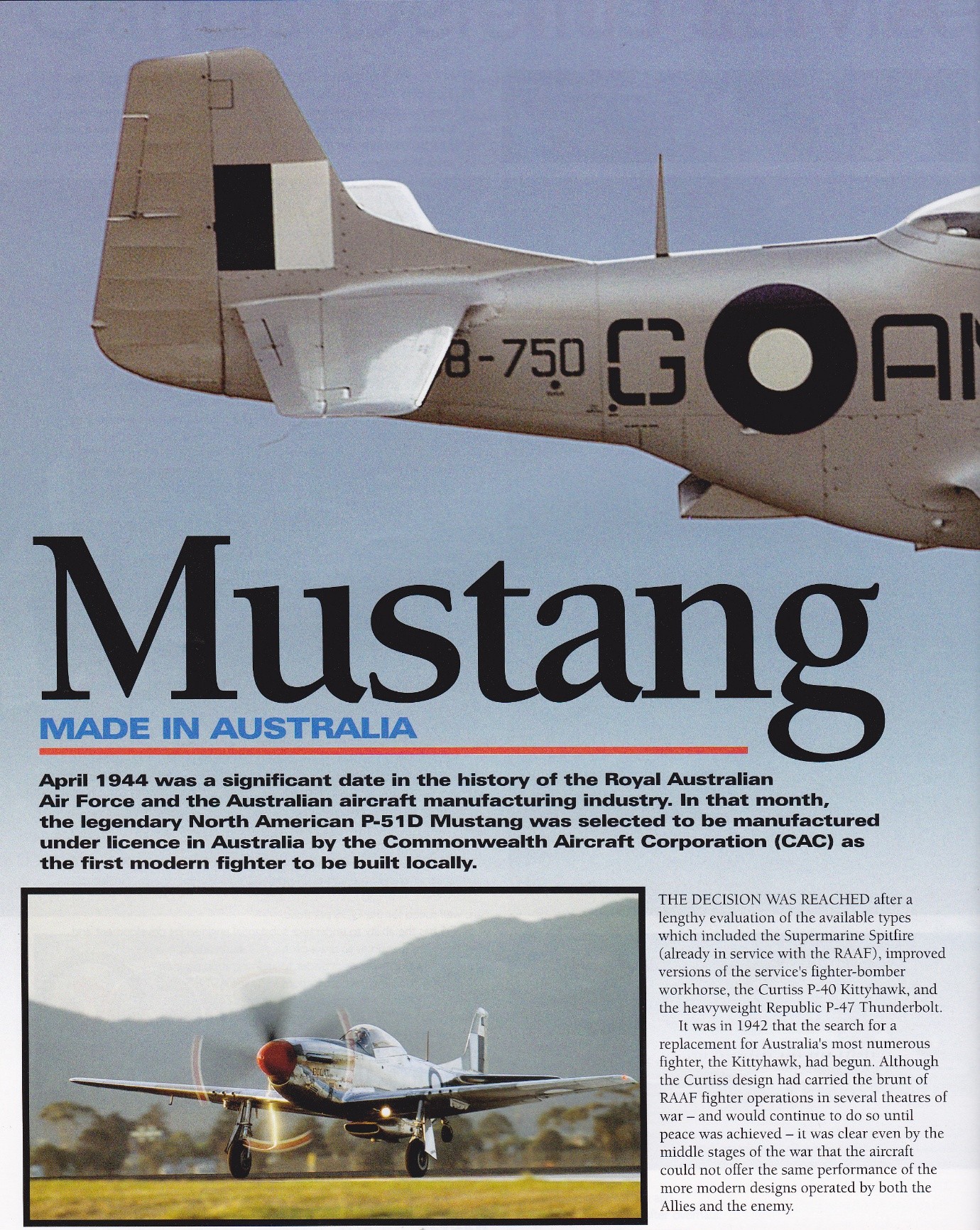 CAC Mustang Article – All Aero
