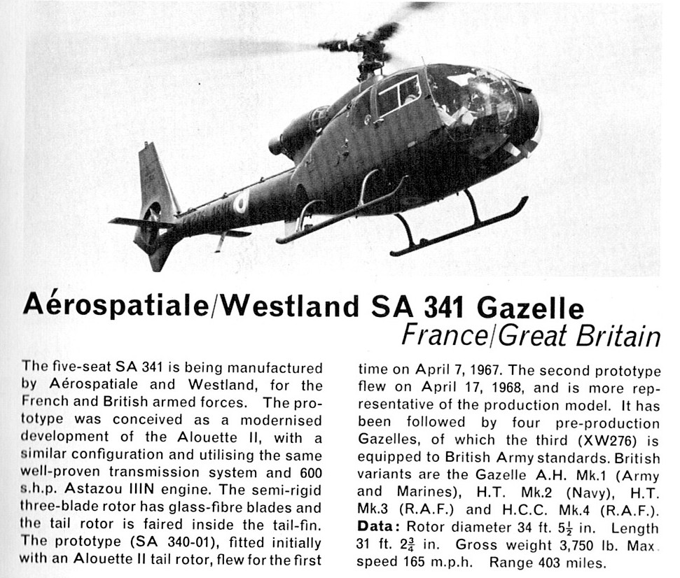 Aerospatiale SA340 / SA341 / SA342 Gazelle Article – All Aero