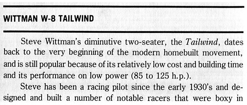Wittman Tailwind Article – All Aero