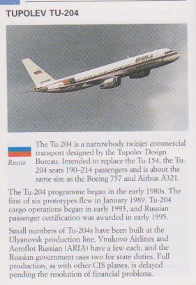 Tupolev Tu-204 Article – All Aero