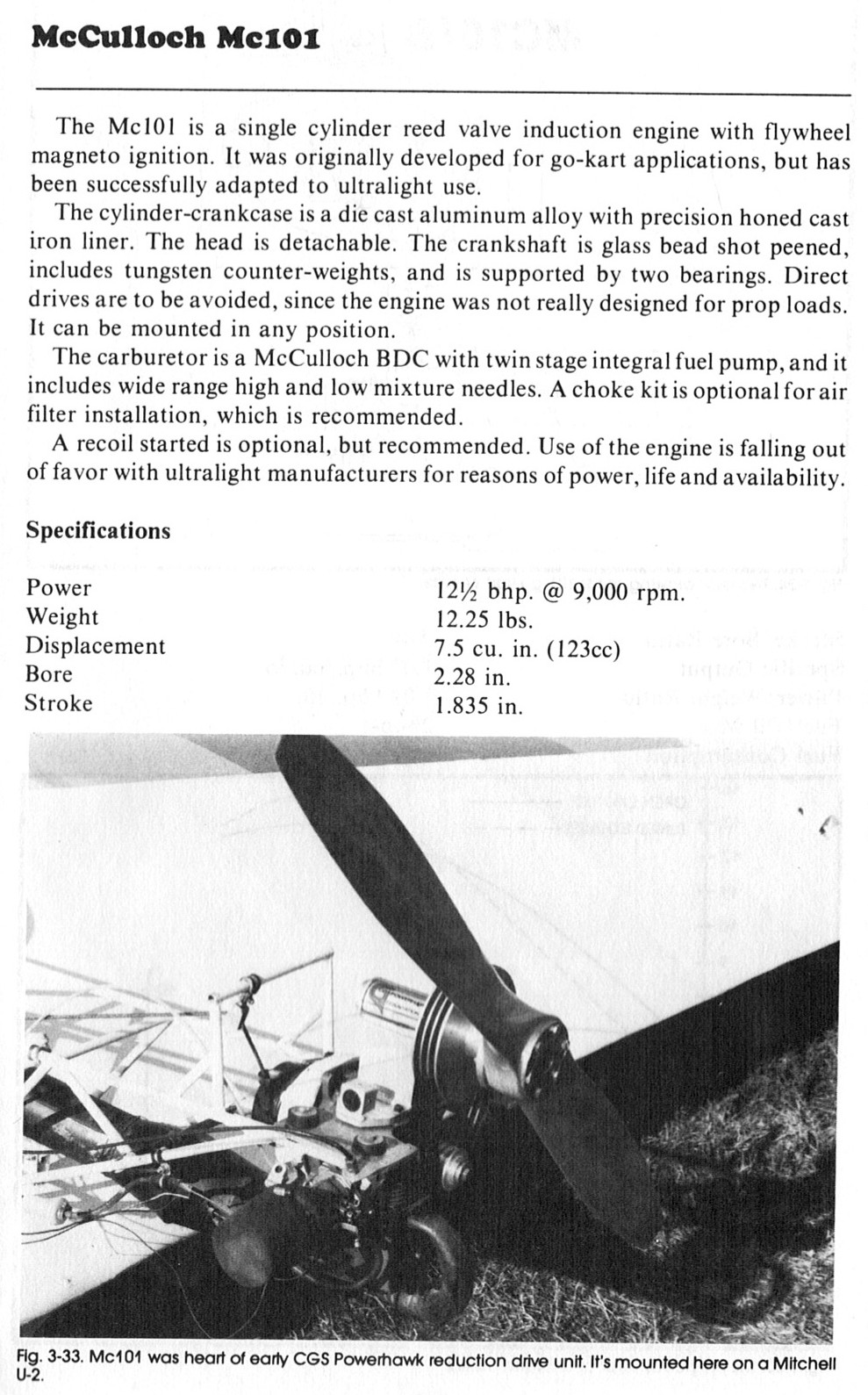 McCulloch MC101 / MAC-101 Article – All Aero