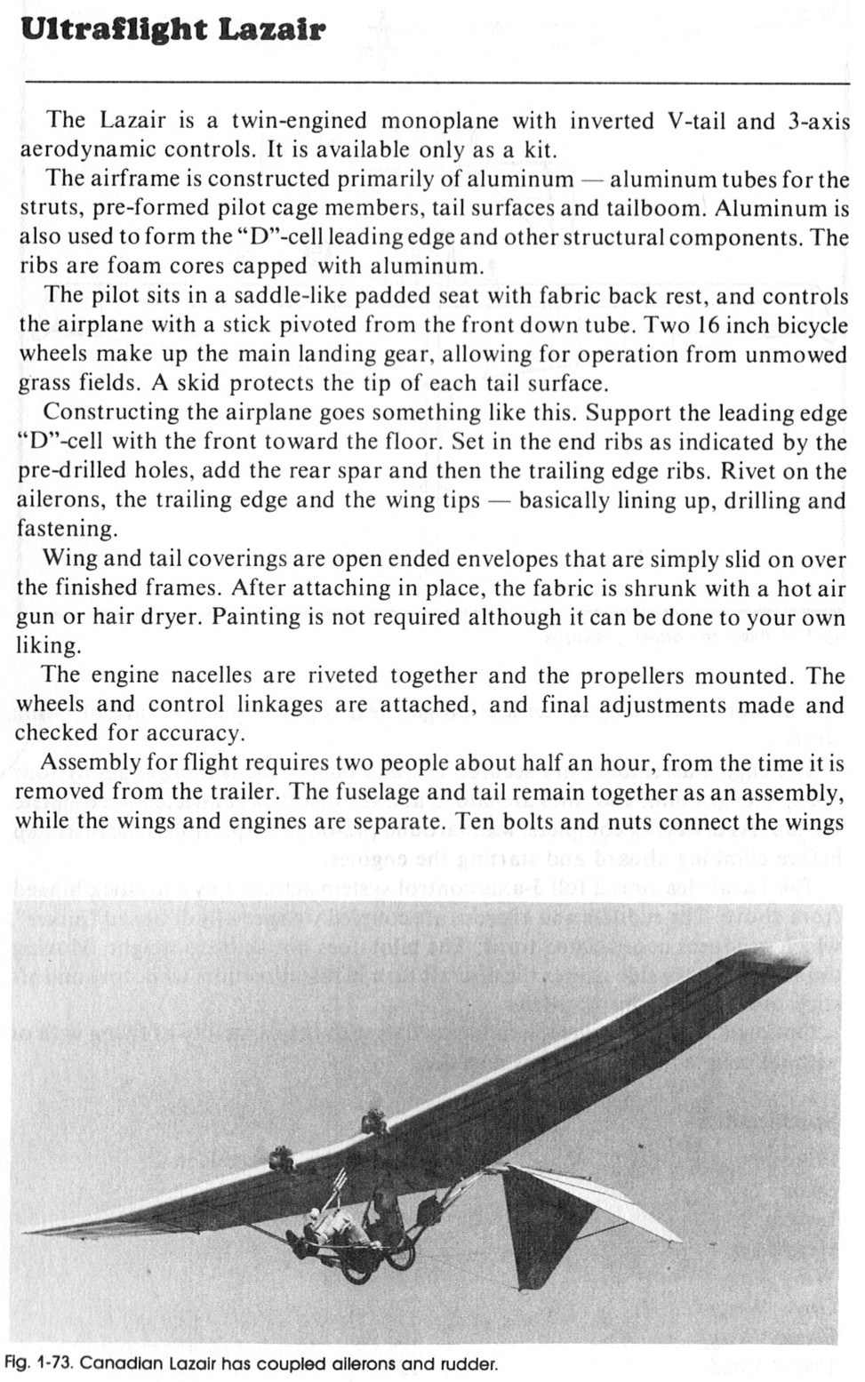 Ultraflight Manufacturing Lazair Article – All Aero