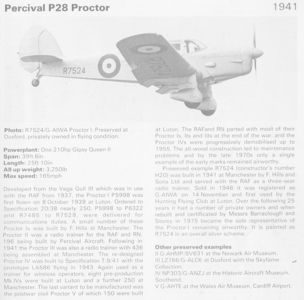 Percival Proctor Article – All Aero